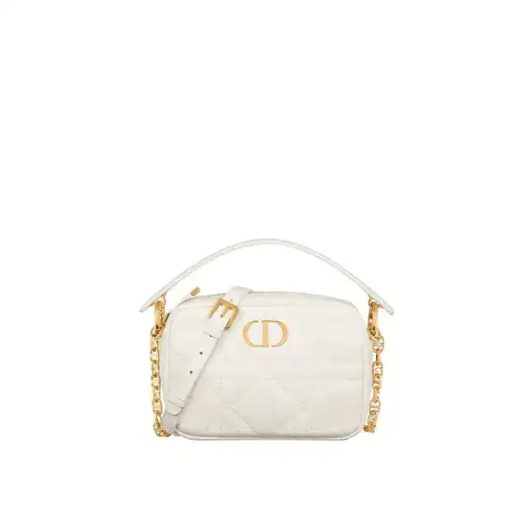 Dior Small Caro Top Handle Camera Bag In White - 32% Off