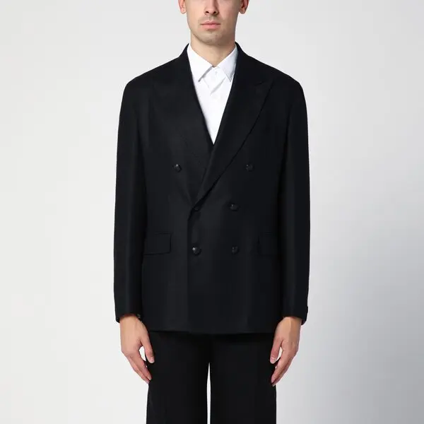 Tagliatore Wool And Cashmere Double-breasted Jacket - Black
