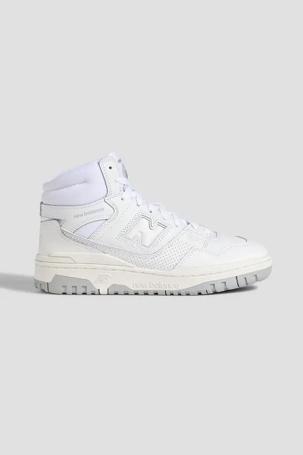 New Balance 650 Leather Hightop Sneakers In White - 60% Off | Editorialist