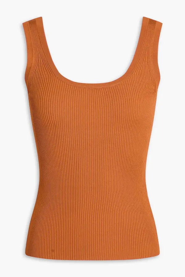 Zimmermann Ribbed-knit Tank - Tan