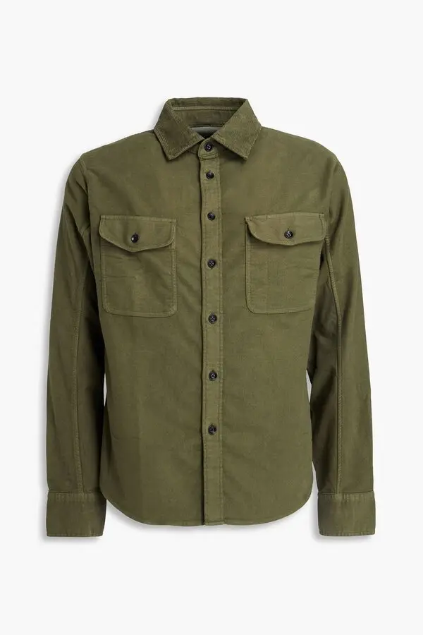 Rag & Bone Jack Corduroytrimmed Cottonblend Moleskin Shirt