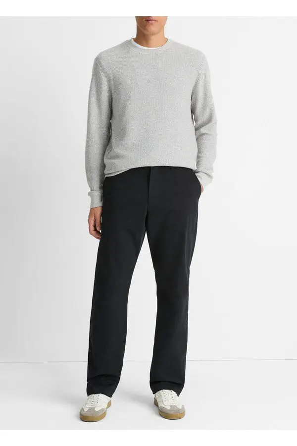 Vince Louie Relaxed Stretch-cotton Pant - Black