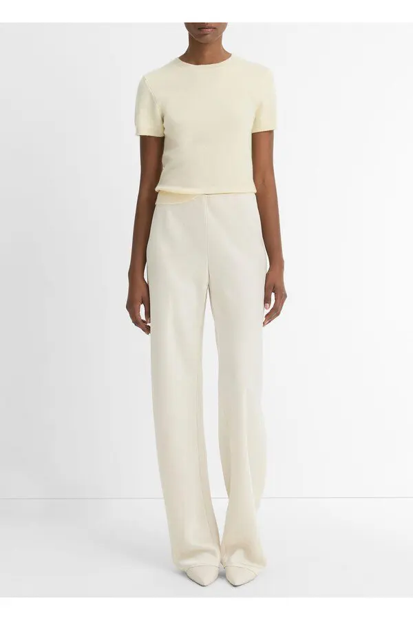 Vince Fluid Satin Bias Pant - Natural