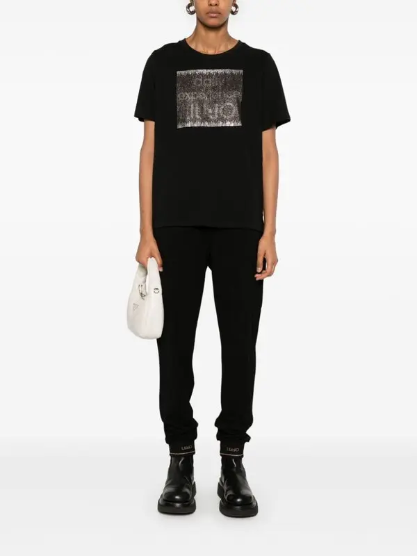 Liu Jo Gemstone-embellished Logo T-shirt