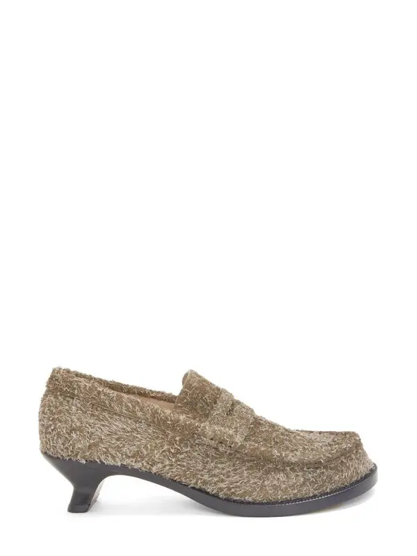 Loewe Campo Loafer In Brushed Suede - Brown
