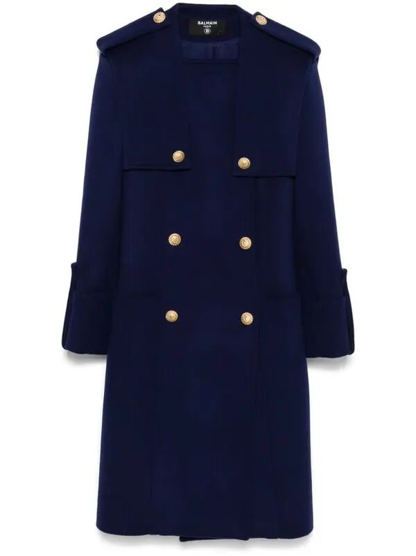 Balmain Double-breasted Military Coat
