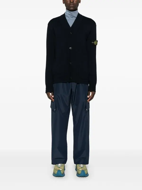 Stone Island Compass Badge Cardigan - Blue