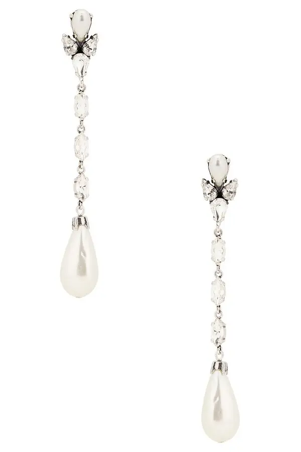 Saint Laurent Pendant Rhinestone Earrings