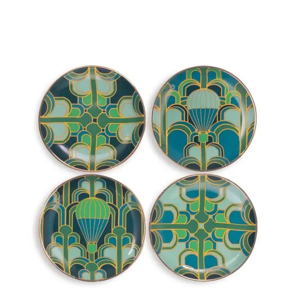 VERA BRADLEY Ceramic Coaster Set - Green