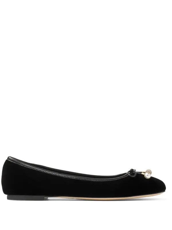 JIMMY CHOO Elme Ballet Flats - Black