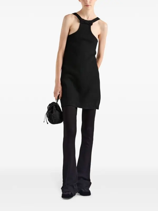 Prada Wool Mini Dress - Black | Editorialist