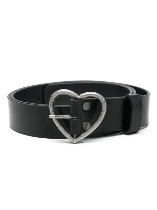 Martine Rose Heart Leather Belt In Black - 20% Off | Editorialist