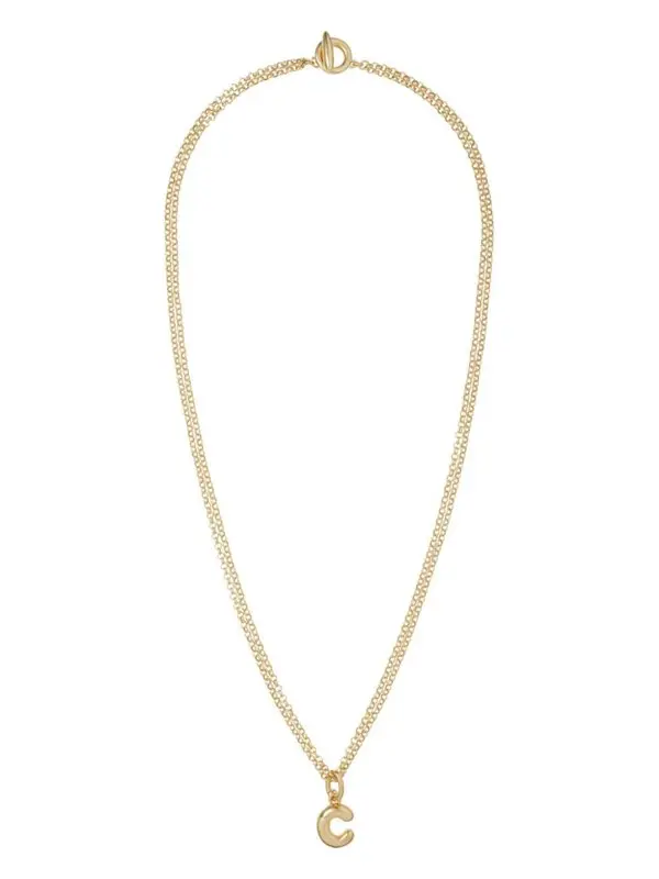 ROXANNE ASSOULIN Puffy Initial Necklace - Gold