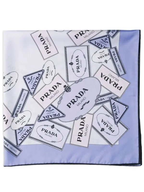 Prada Silk Scarf - Purple