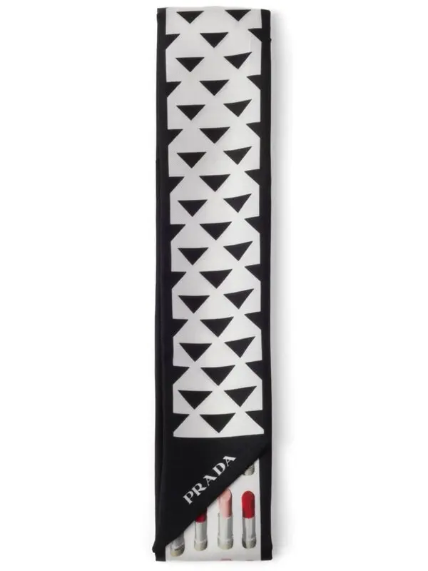 Prada Silk Scarf - White