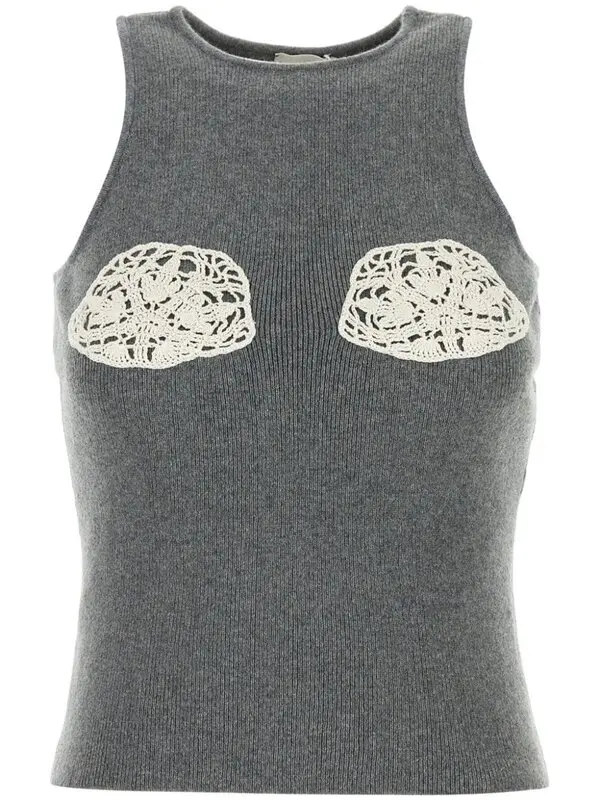 Magda Butrym Crochet-detail Knitted Top