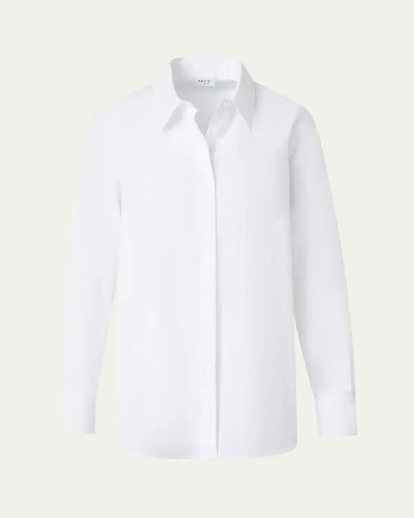 Akris Cotton Poplin Tunic Blouse