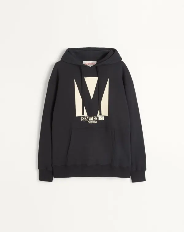 Valentino Garavani Cotton Chez Hooded Sweatshirt - Black