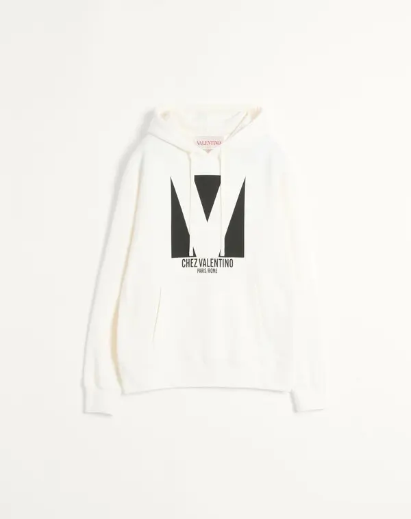 Valentino Garavani Cotton Chez Hooded Sweatshirt - Ivory