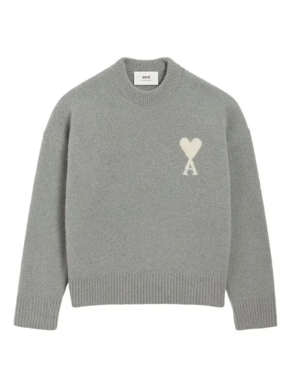 Ami Intarsia-knit Sweater - Gris