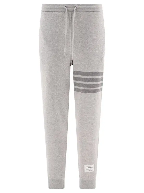 Thom Browne 4-bar Detail Jersey Joggers