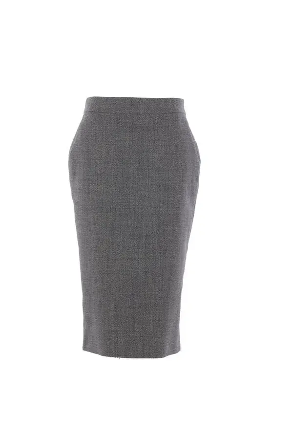 Alexander McQueen Pencil Skirt - Grey