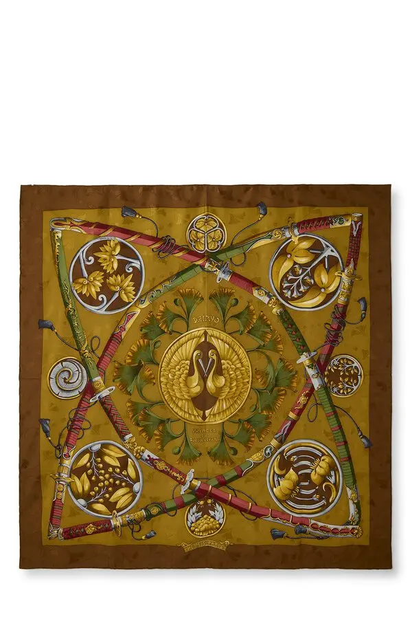 Hermès Multicolor 'princes Du Soleil Levant' Silk Scarf 90