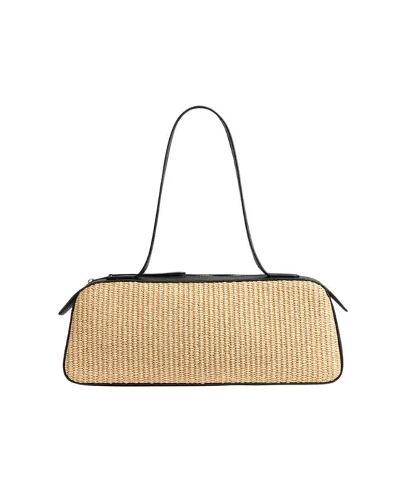 Khaite Simona Shoulder Bag - Black / Natural