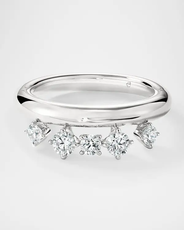 Hearts On Fire 18k Barre Floating Diamond Ring - White Gold