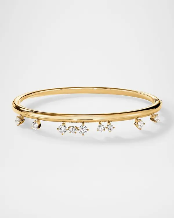 Hearts On Fire 18k Diamond Bangle Bracelet - Yellow Gold