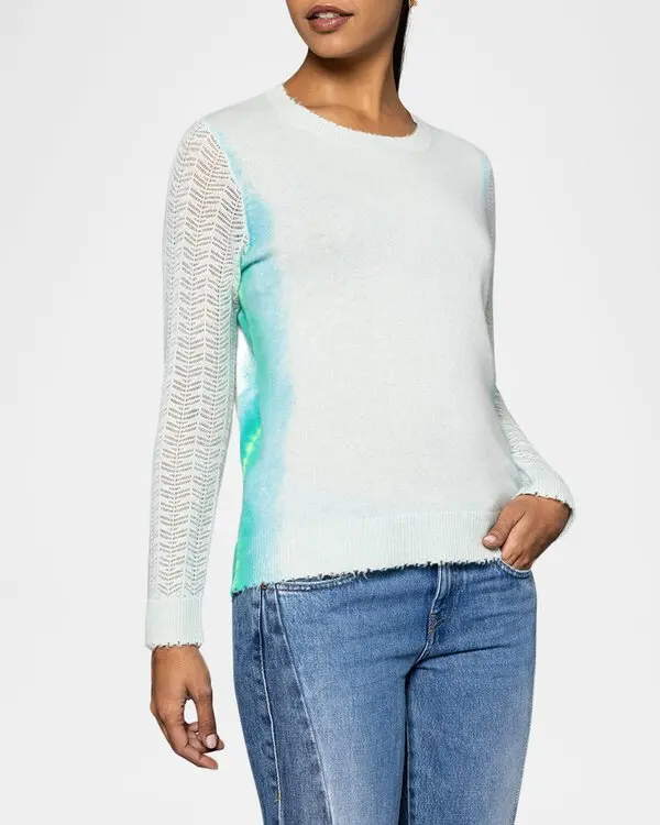 Lisa Todd Ombre Mixed-stitch Cashmere Pullover