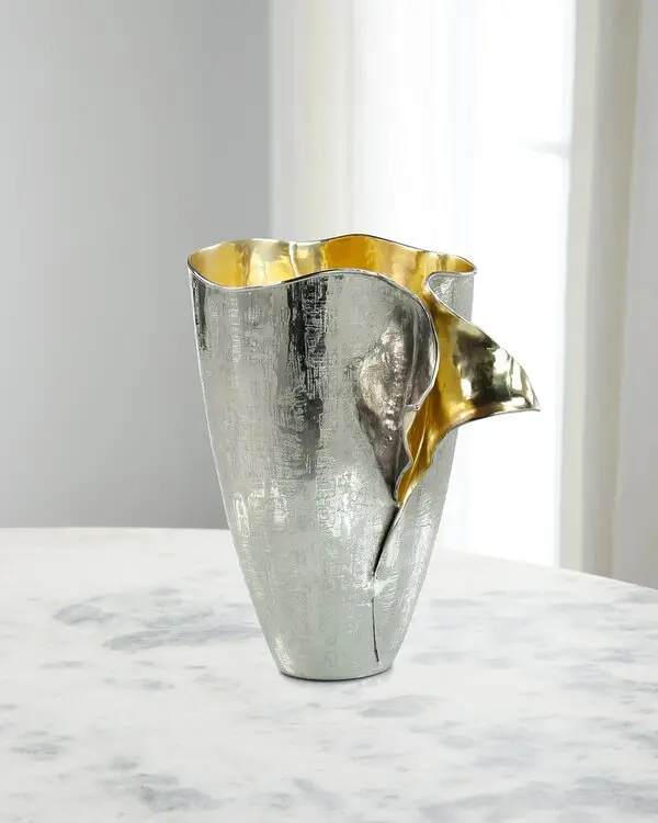 JOHN-RICHARD COLLECTION Andiamo Vase, Nickel