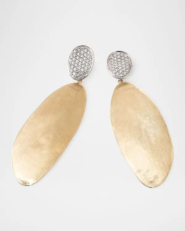 Marco Bicego 18k Yellow Gold Lunaria Diamond Drop Earrings