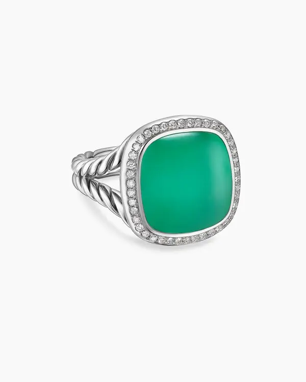 David Yurman Albion Ring In Sterling Silver With And Diamonds - Lagoon Orchid