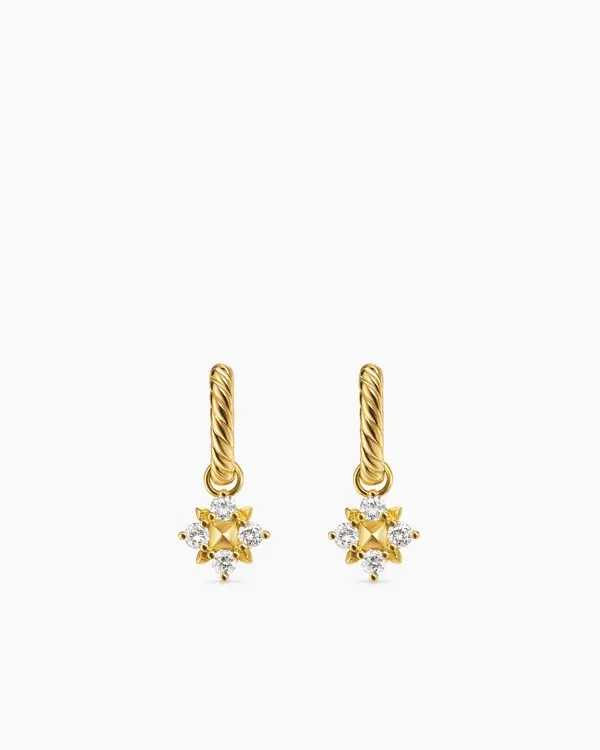 David Yurman Petite Modern Renaissance® Pyramid Drop Earrings - Diamond
