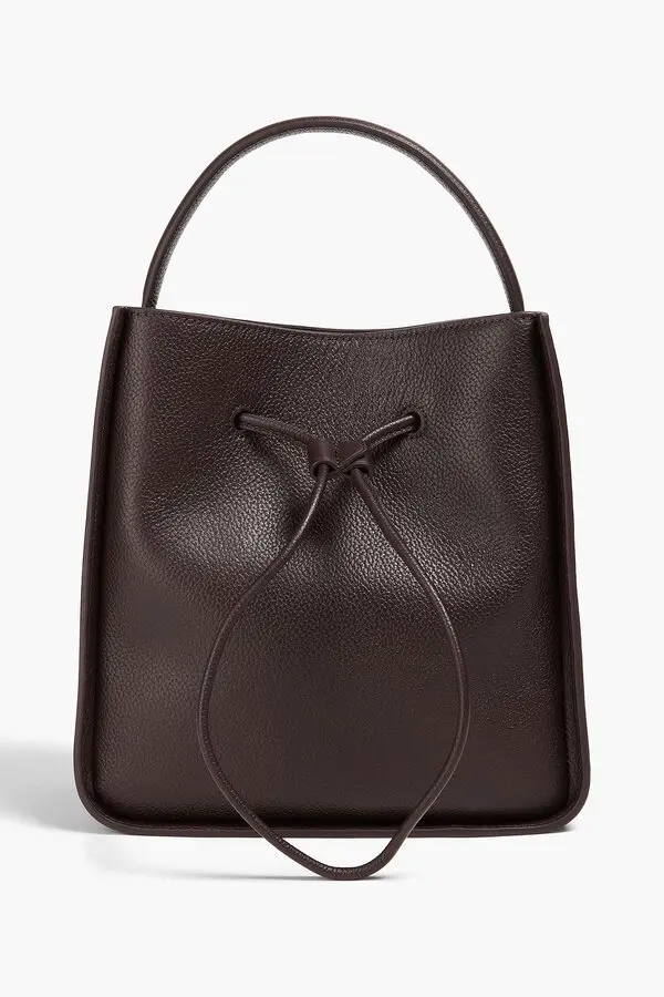 3.1 Phillip Lim Soleil Small Pebbled-leather Bucket Bag - Dark Brown