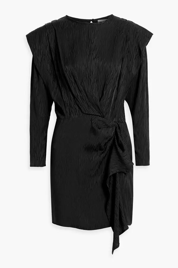 IRO PARIS Wrap-effect Printed Crepe Mini Dress
