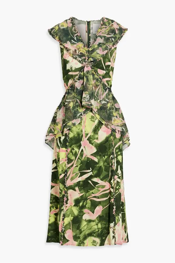 3.1 Phillip Lim Ruffled Floral-print Midi Dress