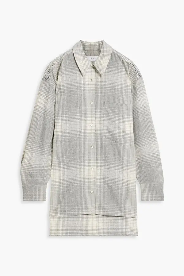 IRO PARIS Joye Studded Flannel Shirt