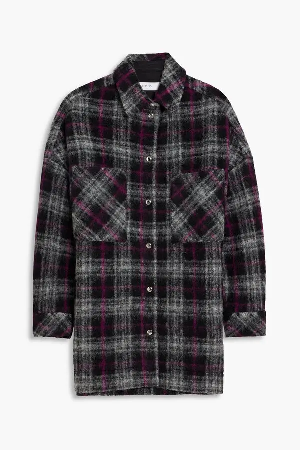 IRO PARIS Teresa Checked Wool-blend Flannel Jacket