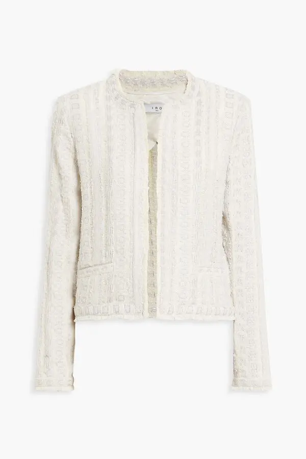 IRO PARIS Sorayan Tweed Jacket - Light Gray