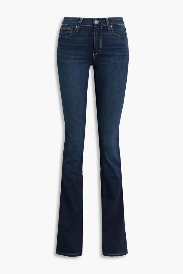 Paige Manhattan High-rise Bootcut Jeans - Dark Denim