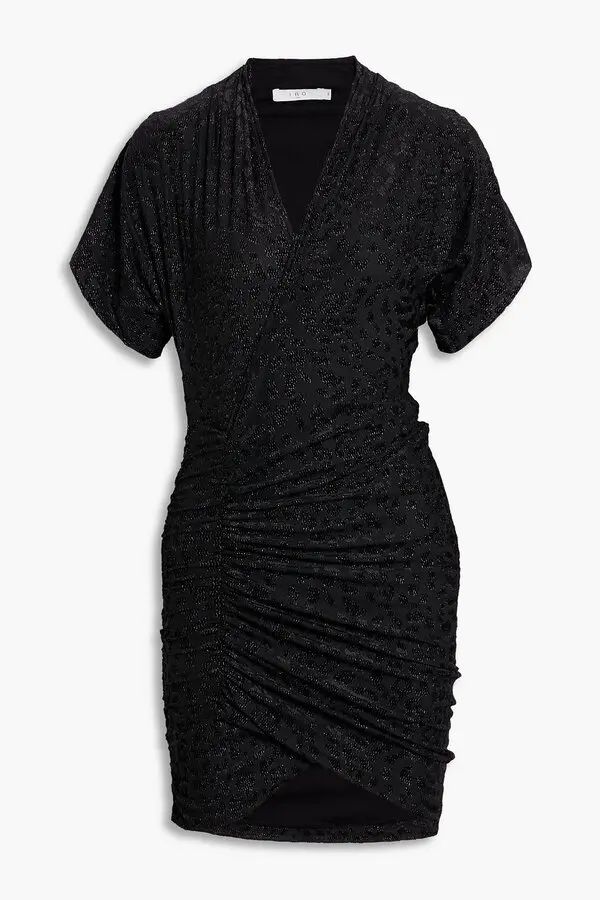 IRO PARIS Audry Leopard-print Devoré-velvet Mini Dress
