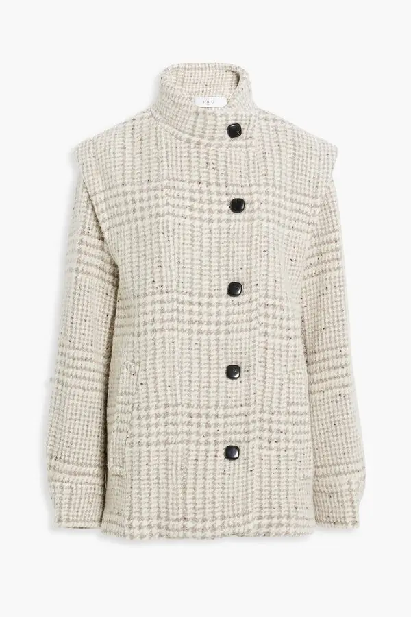 IRO PARIS Belni Houndstooth Wool-tweed Jacket