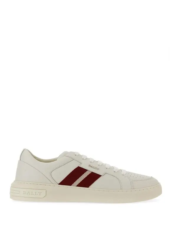 Bally Moony Leather Sneaker In White 29% Off Editorialist