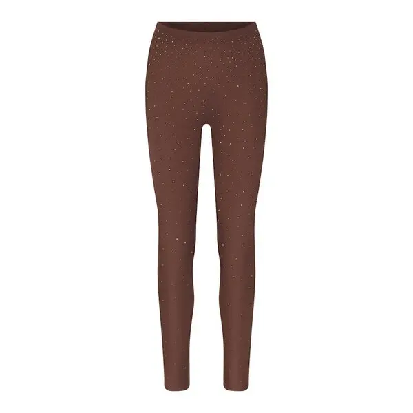 SKIMS X Swarovski Jelly Sheer High-waisted Leggings - Cocoa