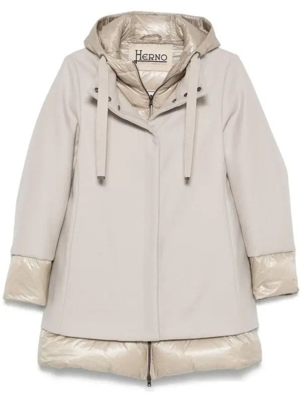 Herno A-line Lightweight Coat - Neutrals