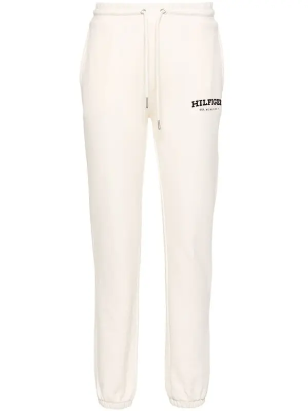 Tommy Hilfiger Flocked-logo Tapered Trousers