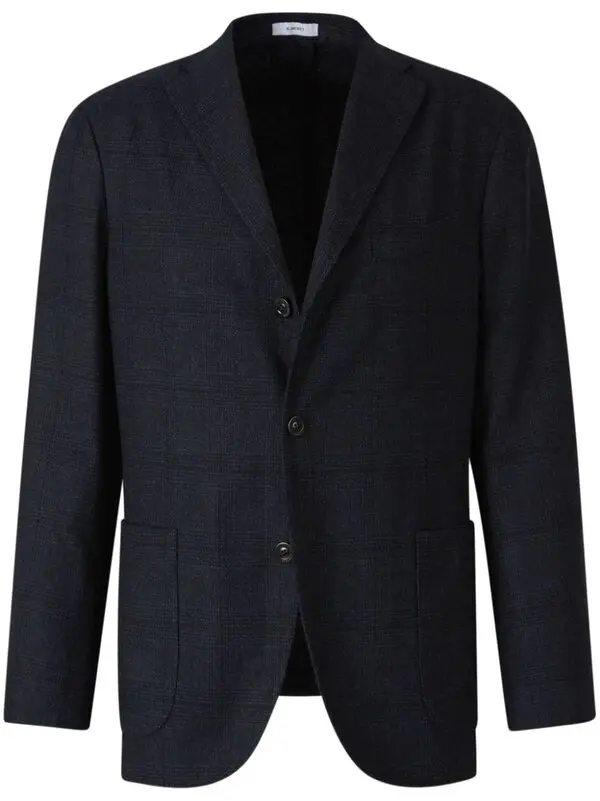 Boglioli Prince Of Wales Wool Blazer