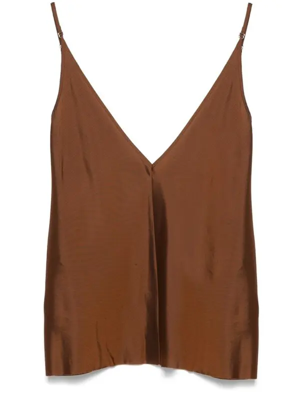 BETTTER V-neck Tank Top - Brown